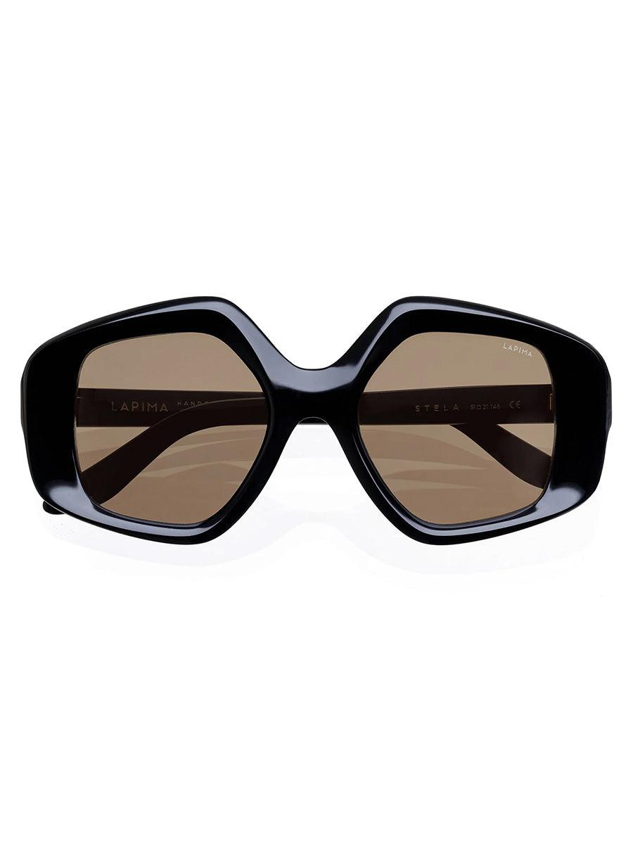 LAPIMA Stella Solid Black Sunglasses | sunglasscurator.com